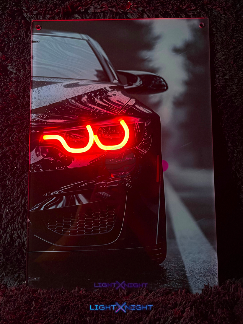 BMW M4 Neon Poster – Light X Night