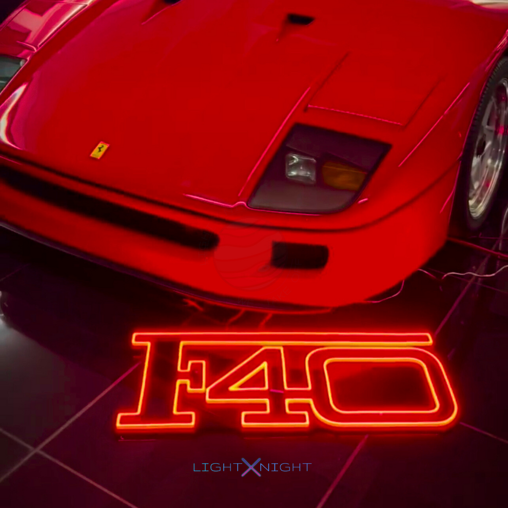 Light X Night - Ferrari F40 Neon Sign