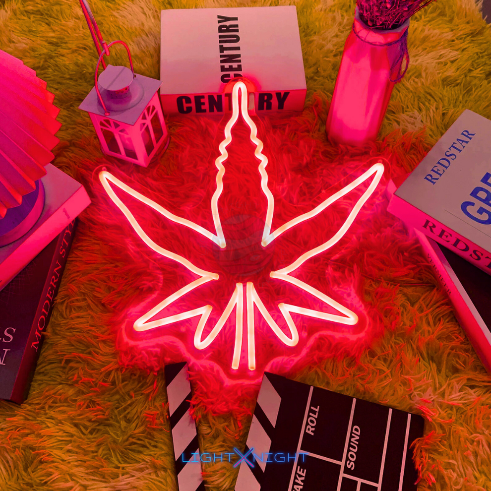 Light X Night- Weed Leaf Neon Sign