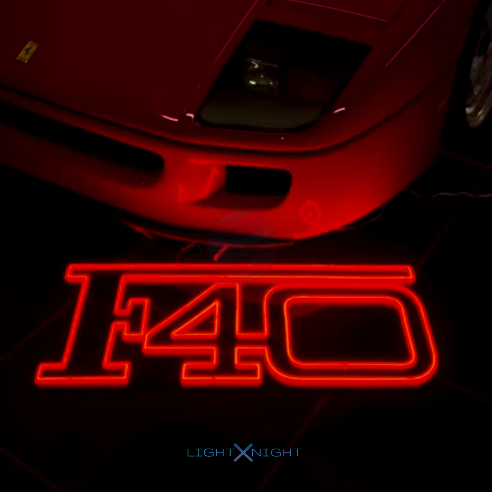 Light X Night - Ferrari F40 Neon Sign
