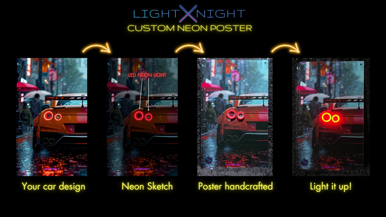 Light X Night - Custom Neon Poster