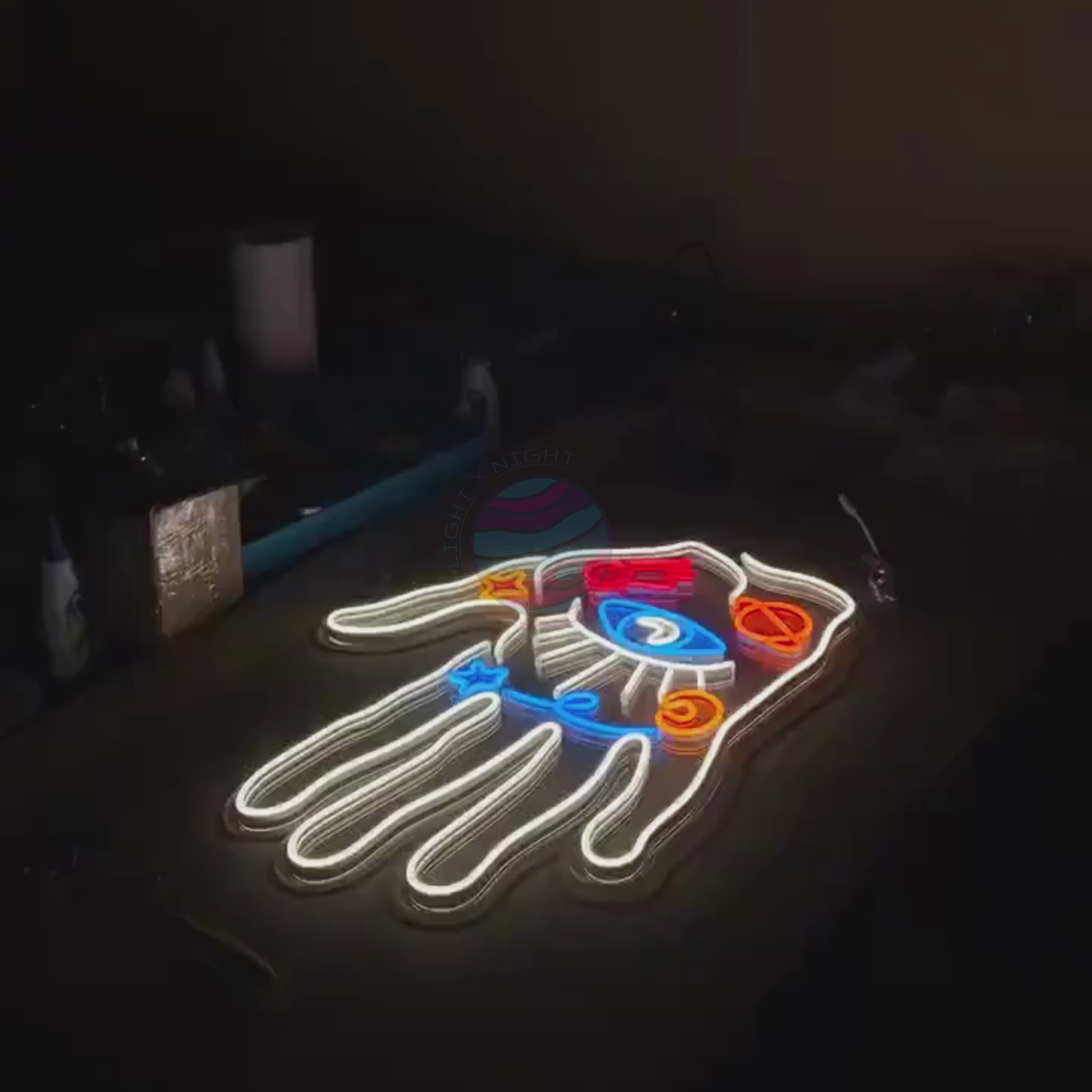Light X Night - Infinity Hand Neon Sign